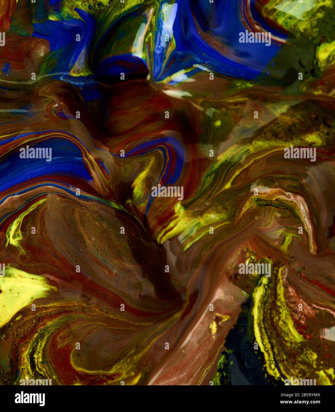 Abstract of colourful and transient paint swirls Stock Photo - Alamy
