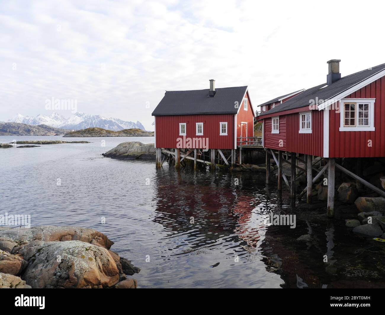 fisherman's cottages in svolvær Stock Photo - Alamy