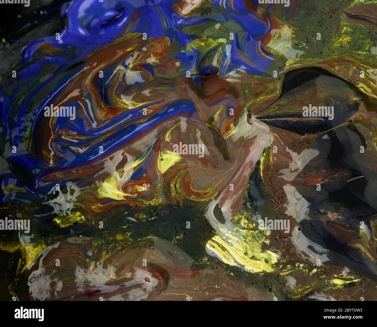 Abstract of colourful and transient paint swirls Stock Photo - Alamy