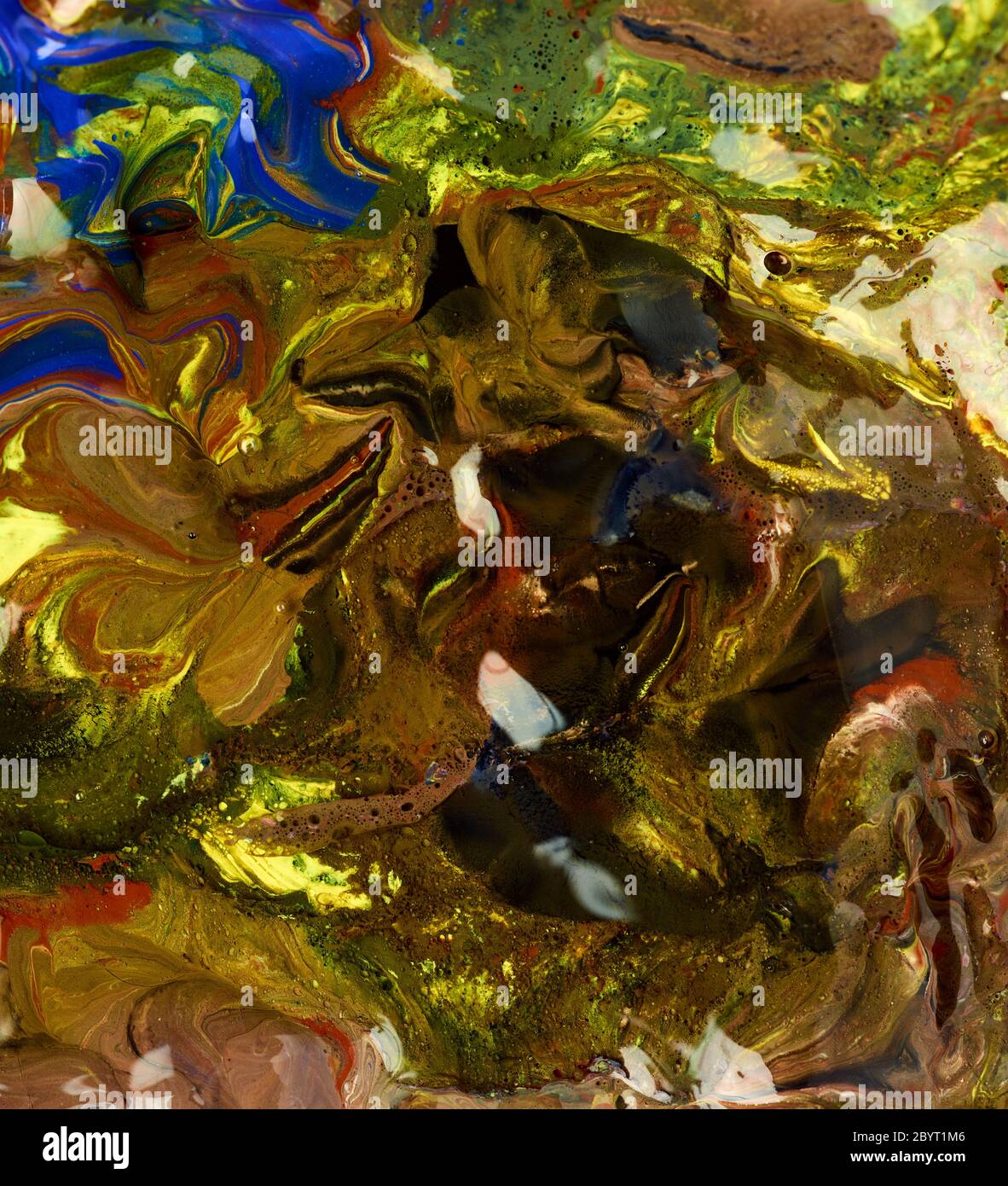 Abstract of colourful and transient paint swirls Stock Photo - Alamy