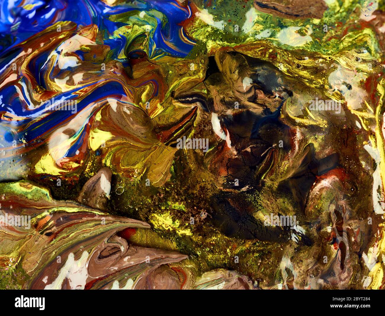 Abstract of colourful and transient paint swirls Stock Photo - Alamy