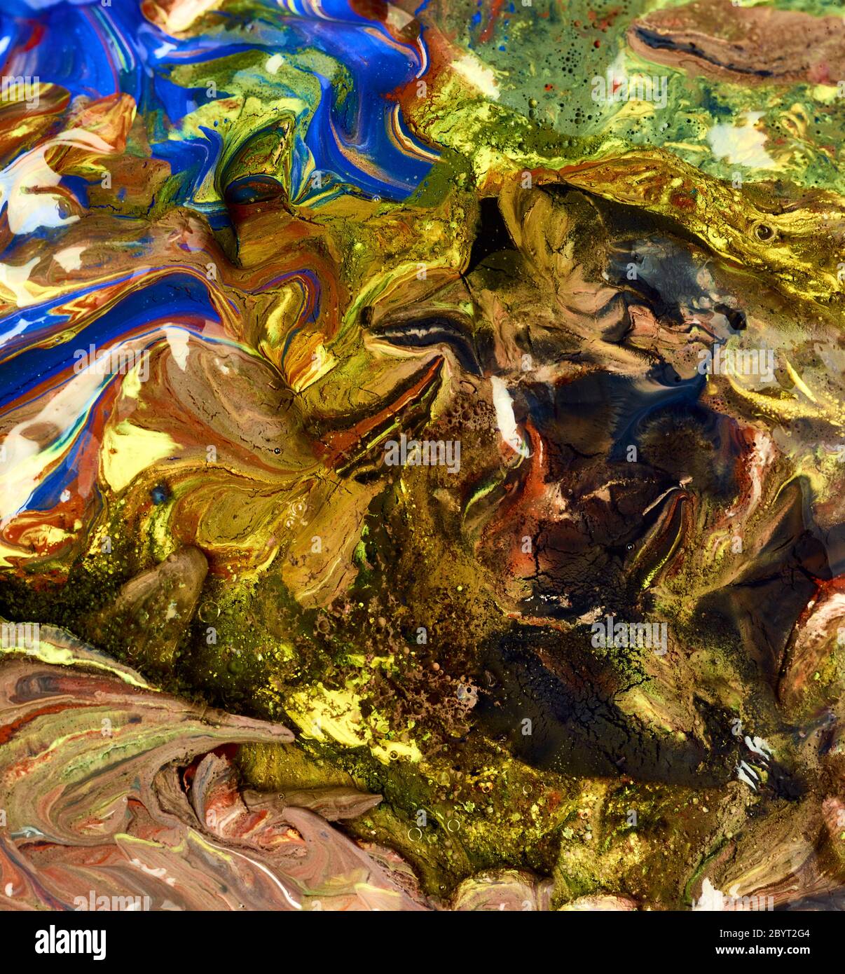 Abstract of colourful and transient paint swirls Stock Photo - Alamy