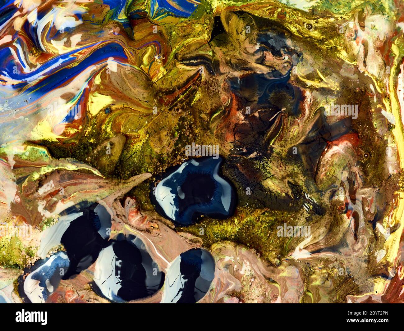 Abstract of colourful and transient paint swirls Stock Photo - Alamy