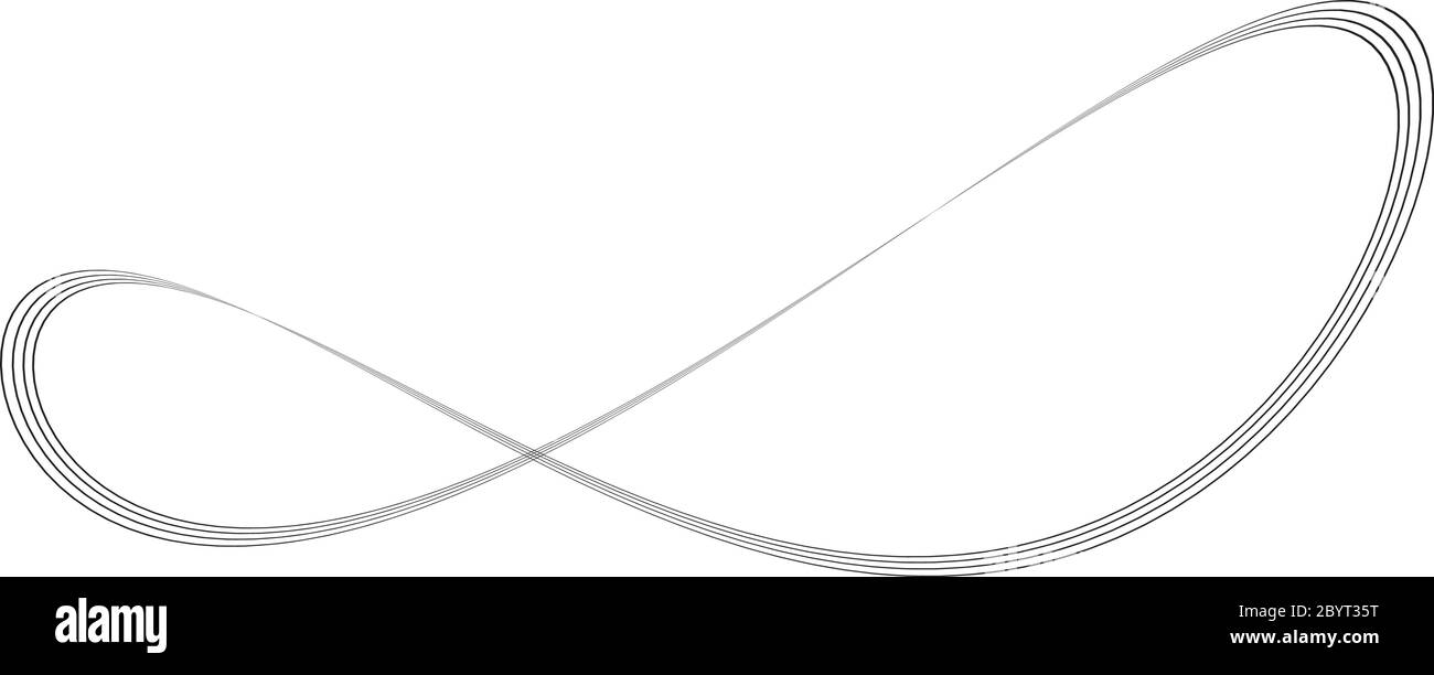 Infinity symbol of multiple thin black lines. Concept of infinite ...