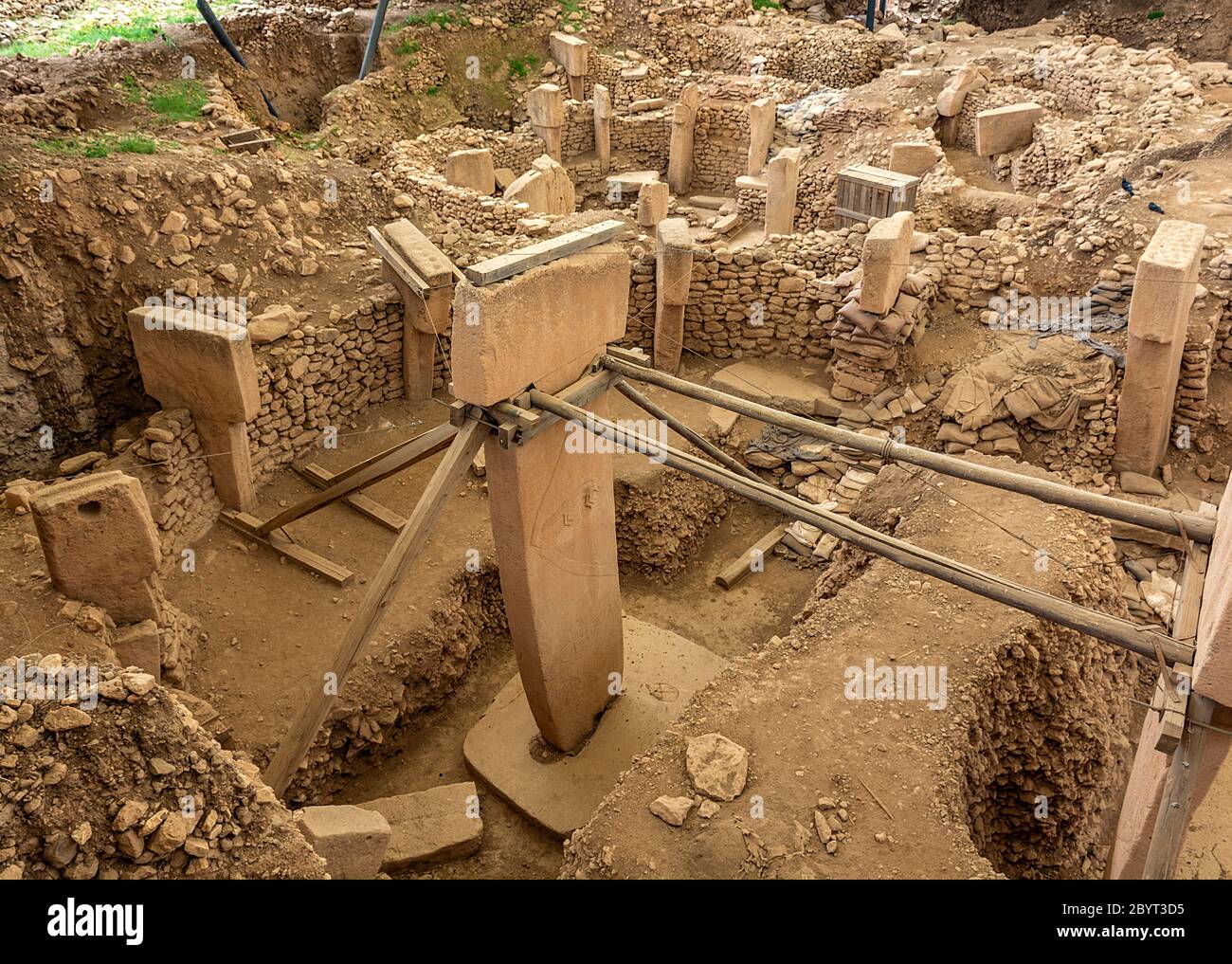 Göbeklitepe is an archaeological excavation site which is located near ...