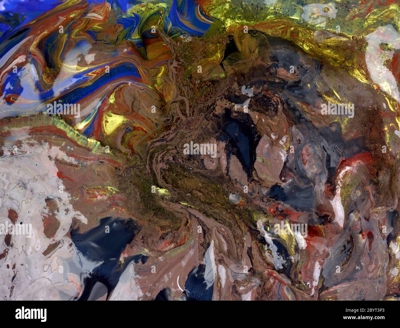Abstract of colourful and transient paint swirls Stock Photo - Alamy