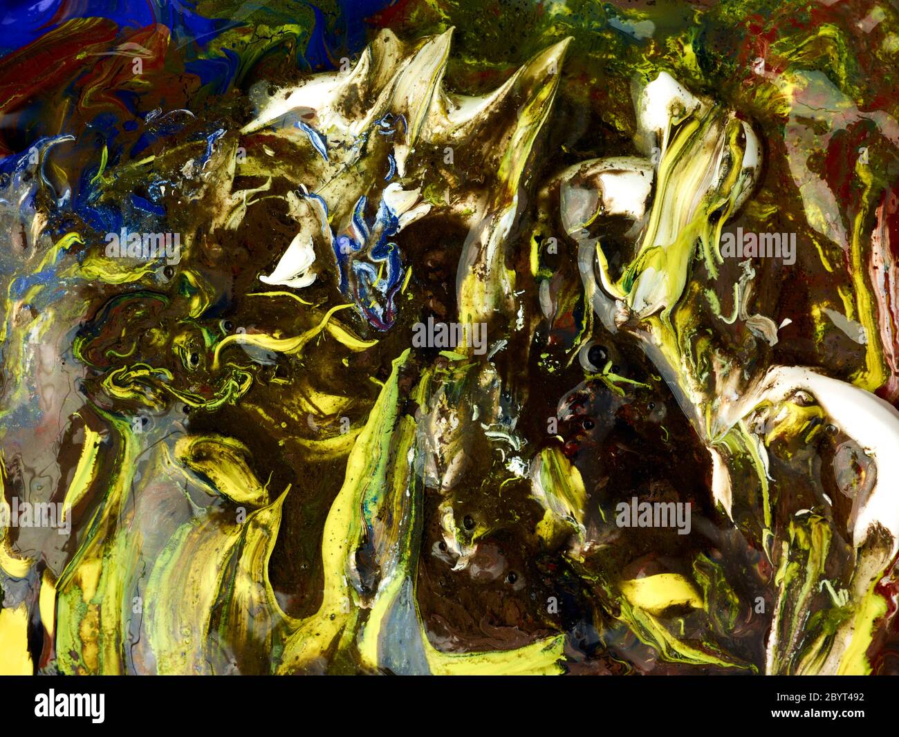 Abstract of colourful and transient paint swirls Stock Photo - Alamy
