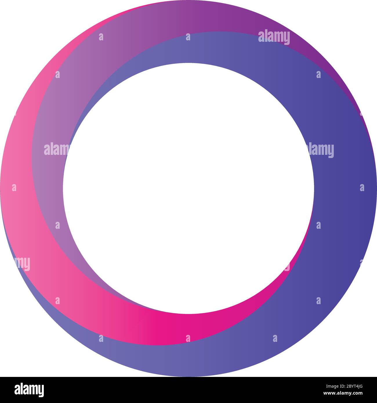 Orbit icon. Rounded vector ring designed with blended gradients in pink ...