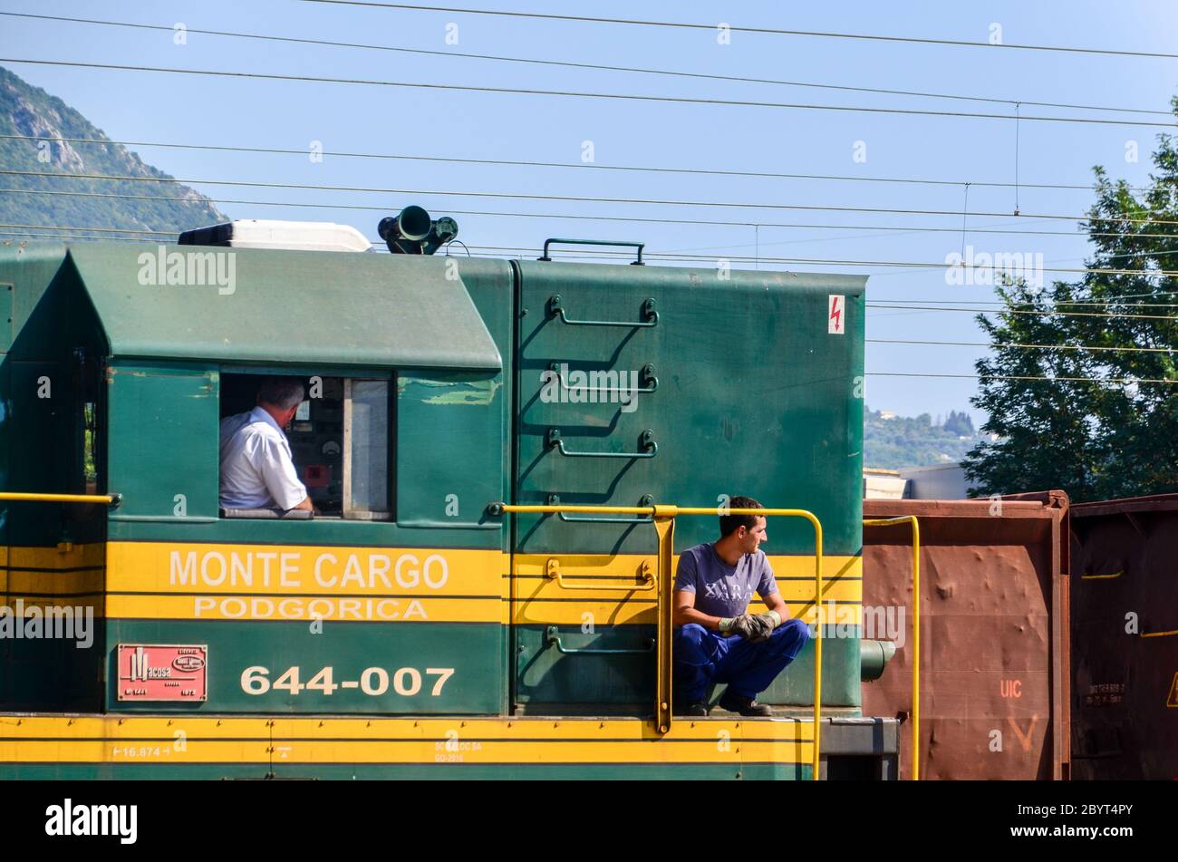 Views from the train along the Bar-Belgrade railway in the Balkans ...