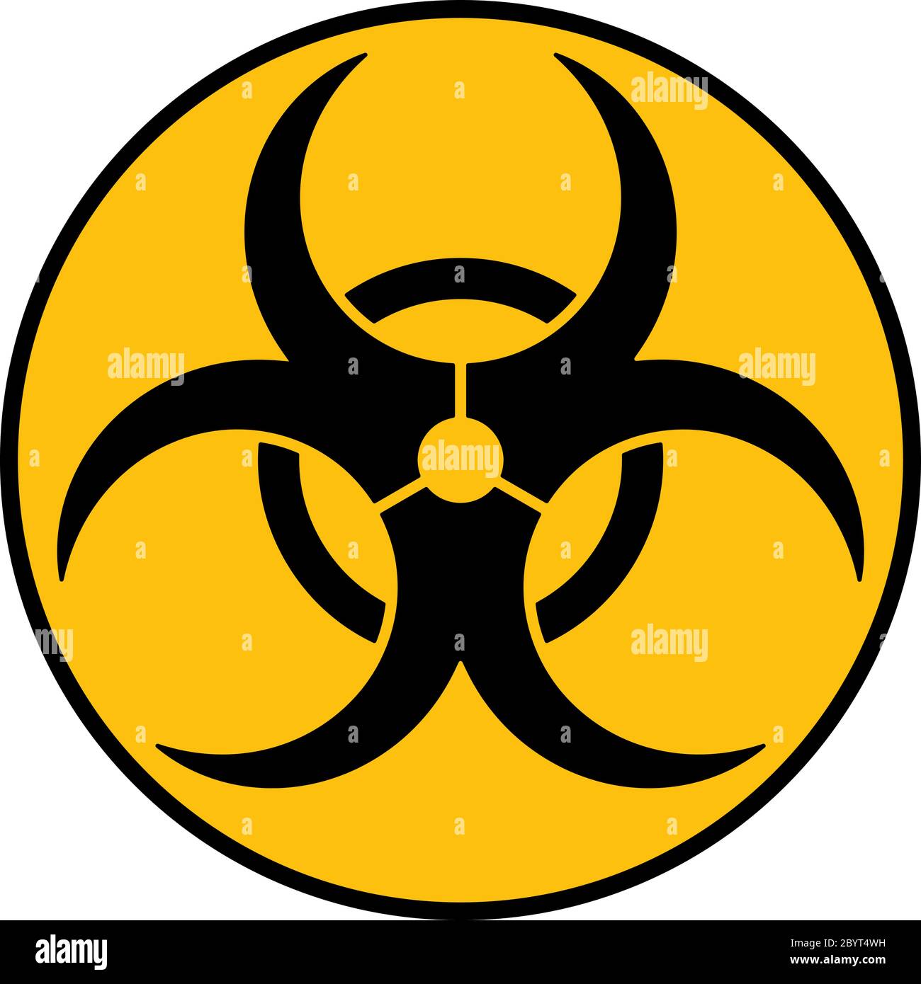 Biohazard caution sign. Symbol of hazard caused by biological ...