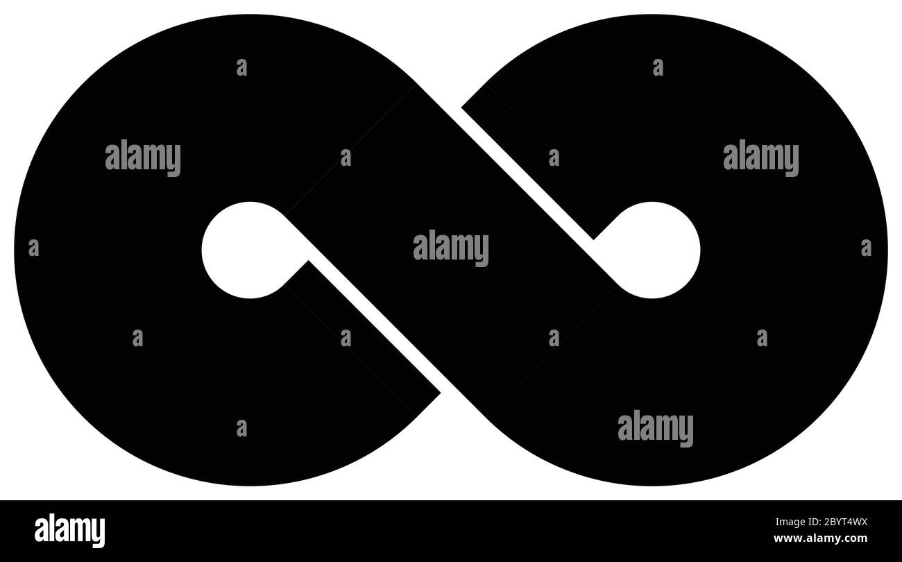 Black infinity symbol icon. Concept of infinite, limitless and endless ...