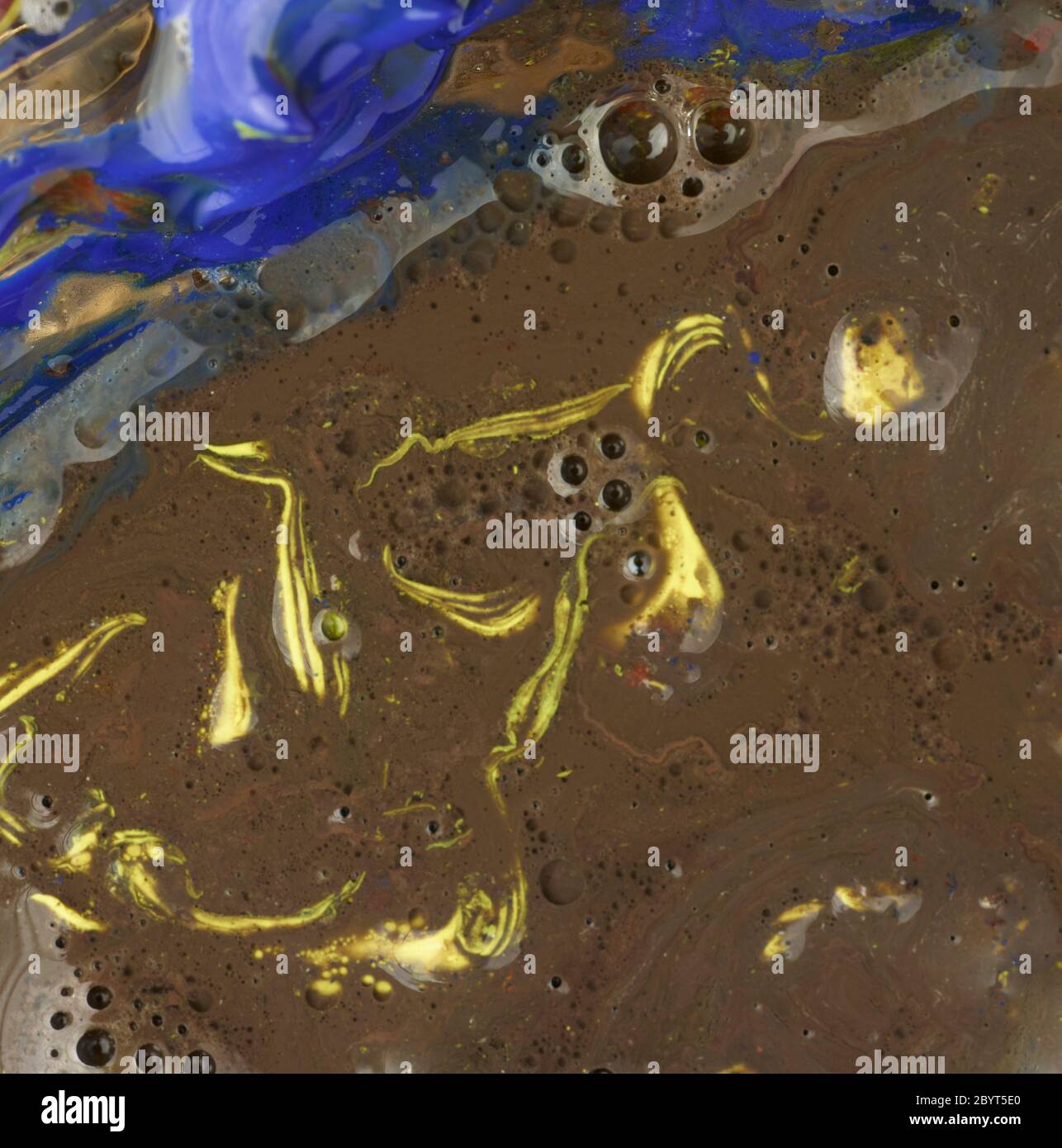 Abstract of colourful and transient paint swirls Stock Photo - Alamy