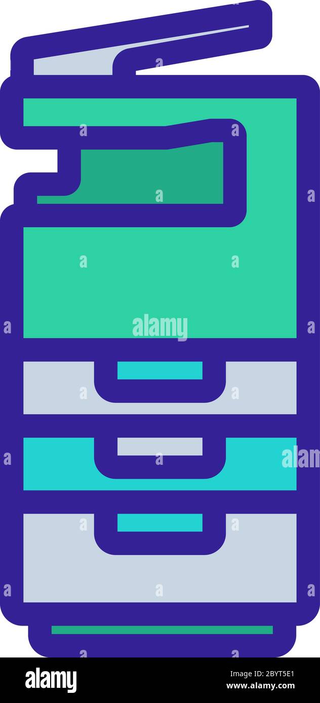 photocopy machine technology icon vector outline illustration Stock ...