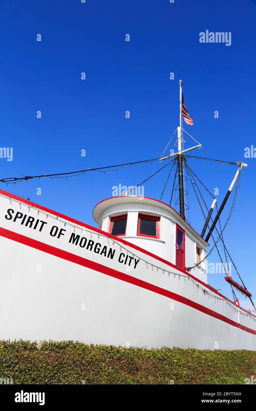 Shrimp boat, Historic District, Morgan City, Louisiana, USA Stock Photo ...