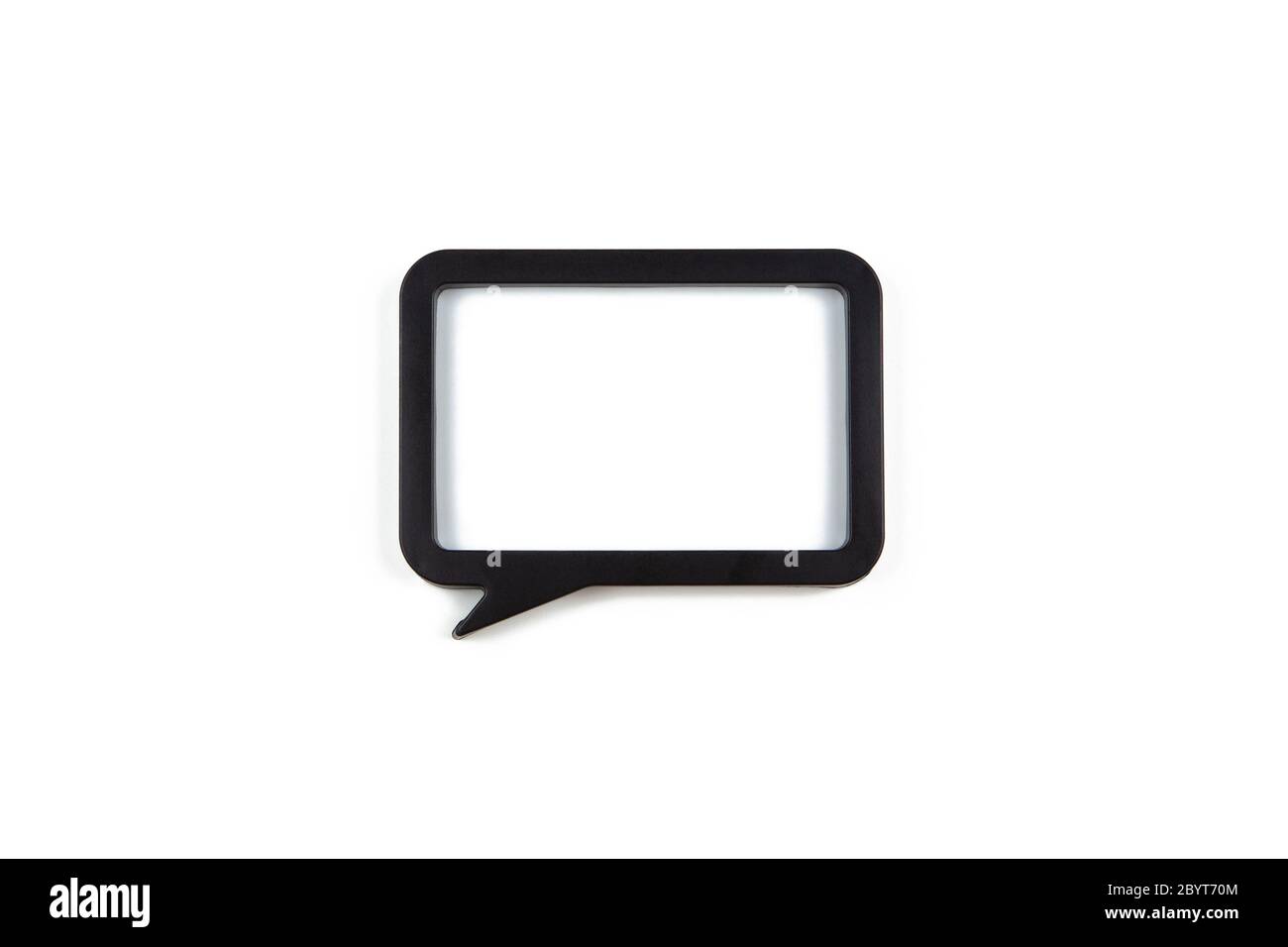 Black white rounded speech hi-res stock photography and images - Alamy