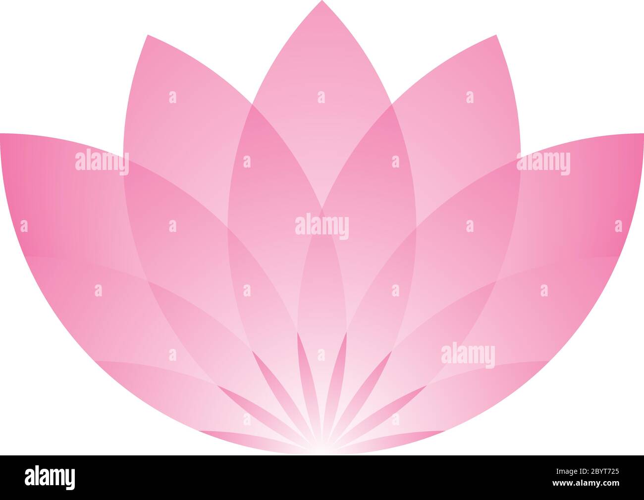 Pink lotus flower icon. Symbol of yoga and beauty. Vector illustration ...