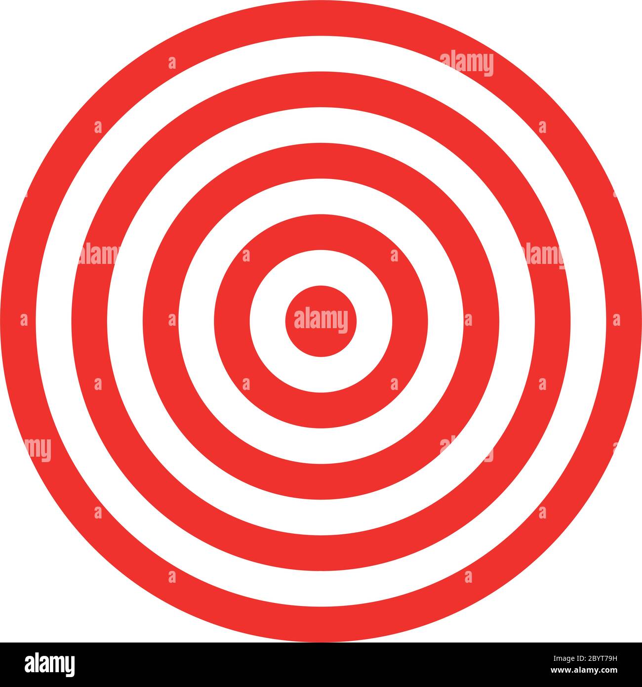 Red and white target. Hunting, shooting sport or achievement symbol ...