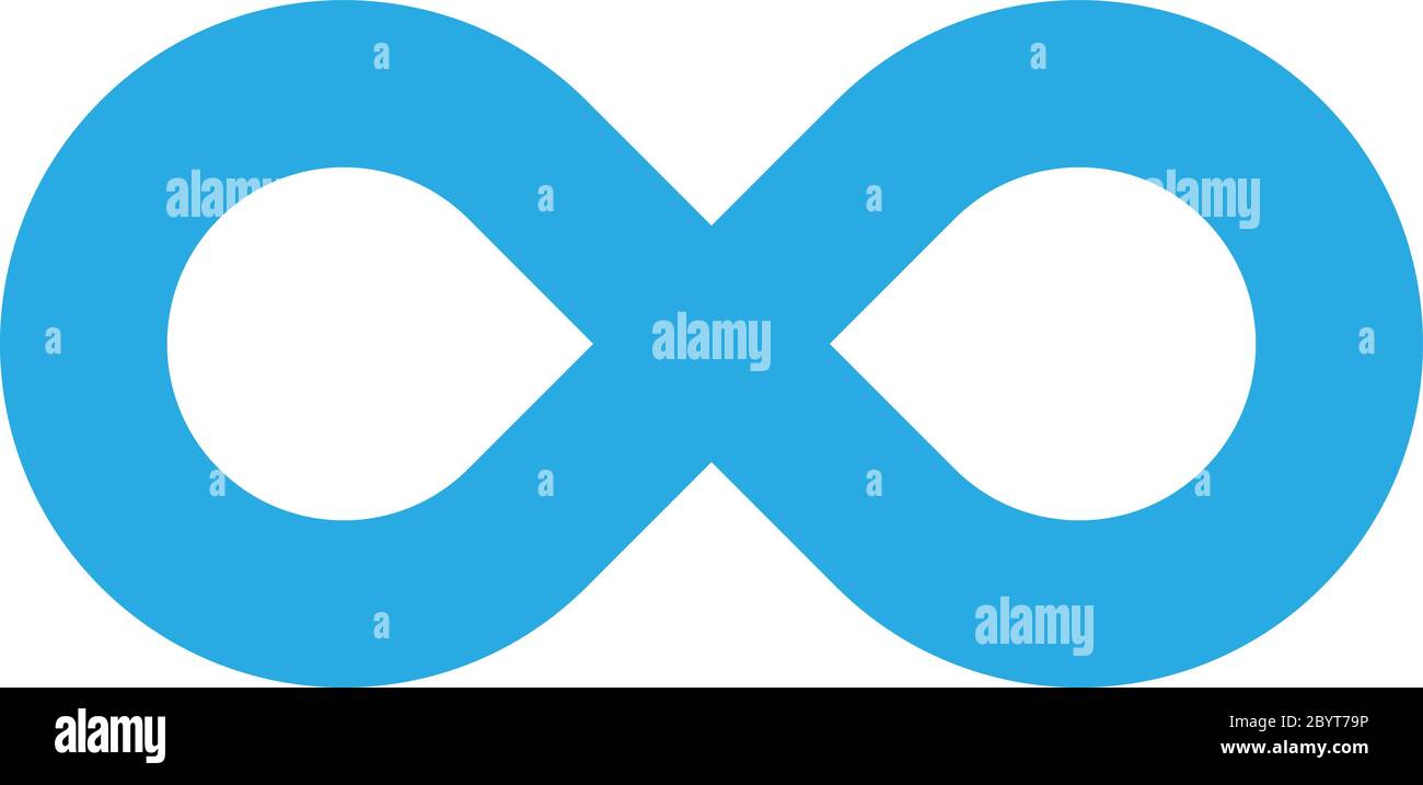 Infinity symbol icon. Representing the concept of infinite, limitless and endless things. Simple ...