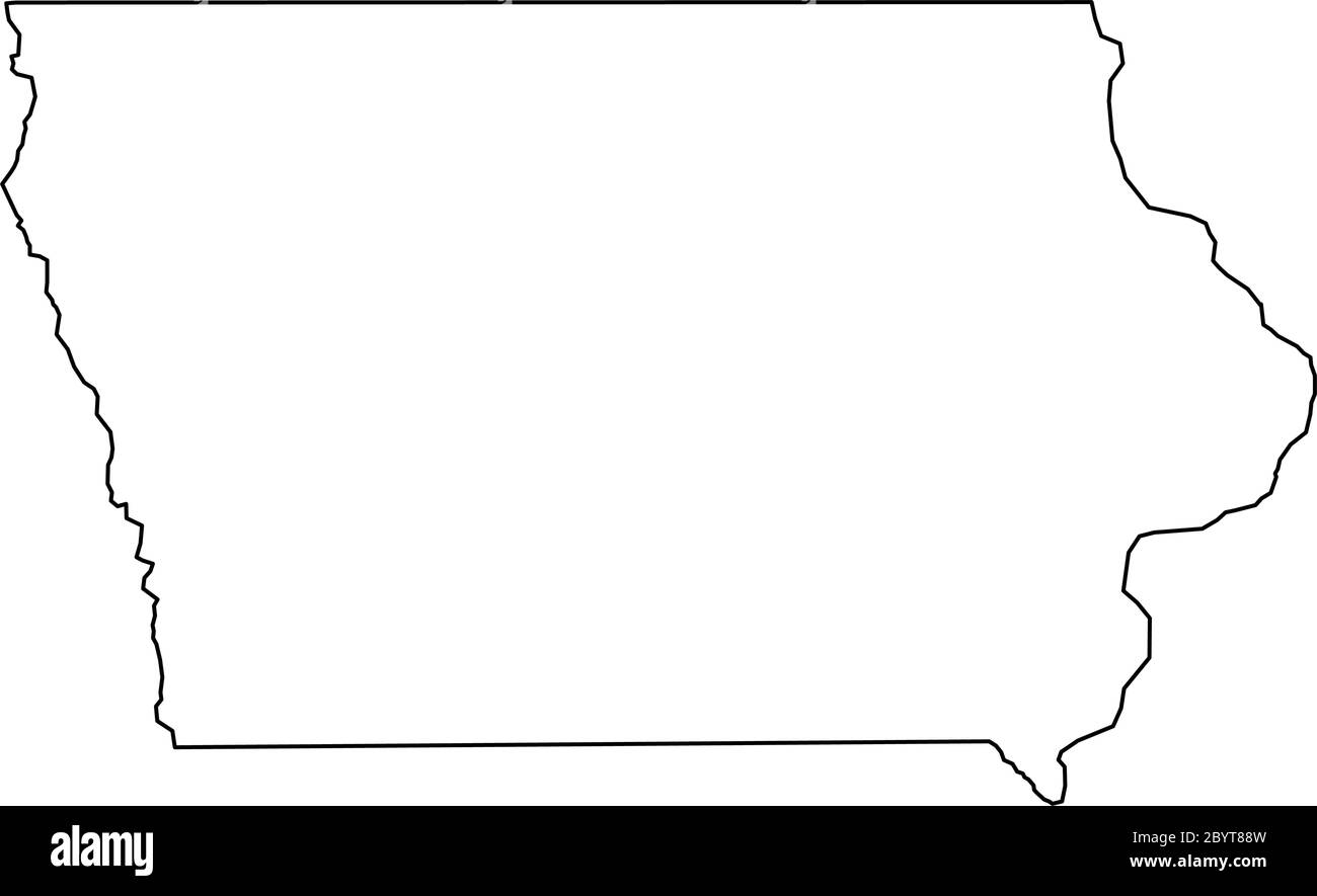 Indiana, state of USA - solid black outline map of country area. Simple ...