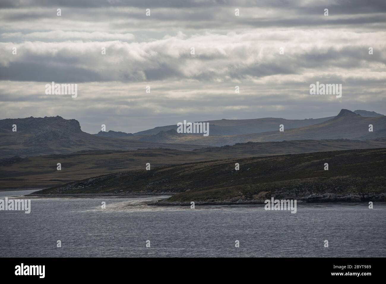 View of the Falkland Islands across Blanco Bay, Stanley Stock Photo - Alamy
