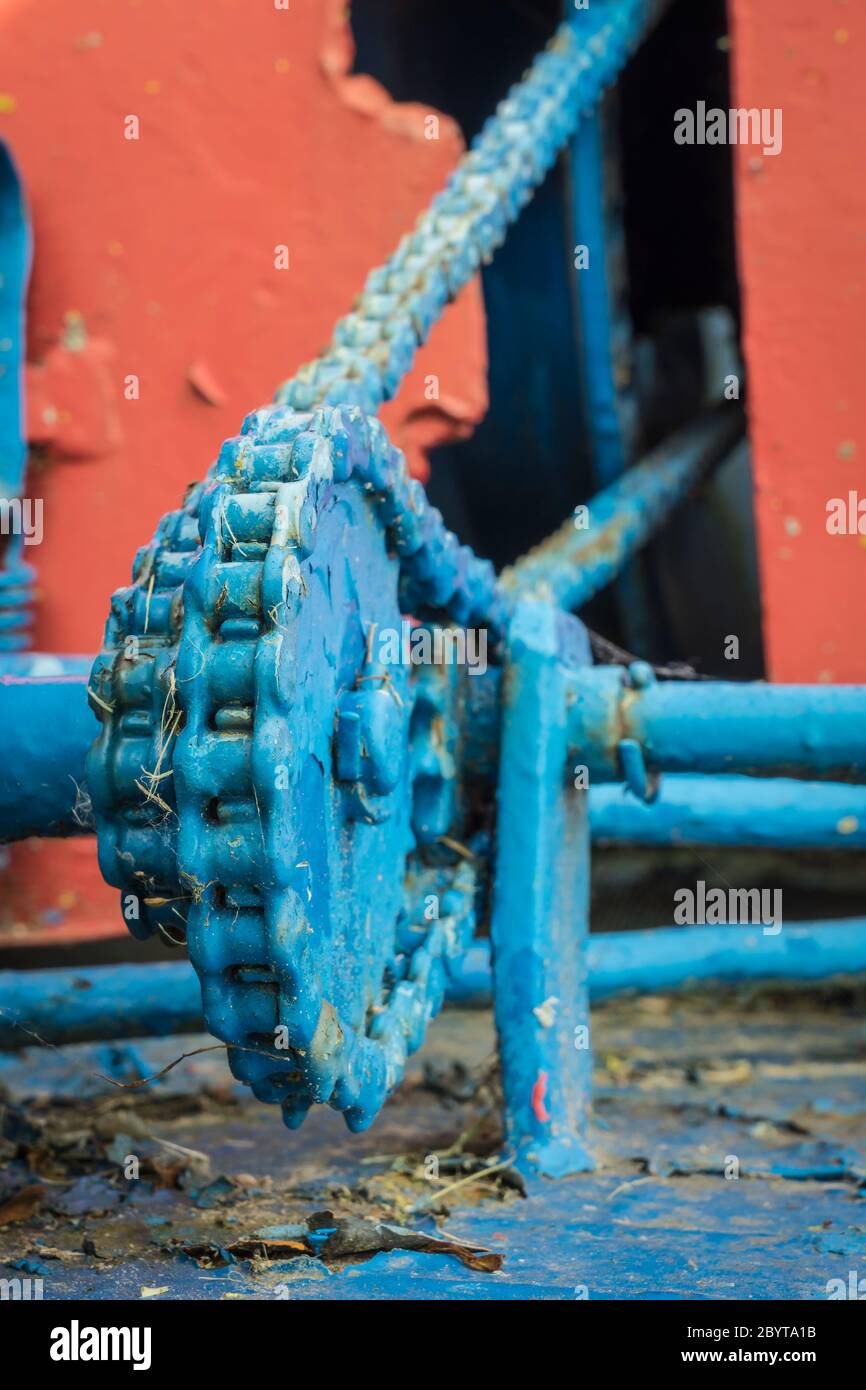 old rusty agricultural machine Stock Photo - Alamy