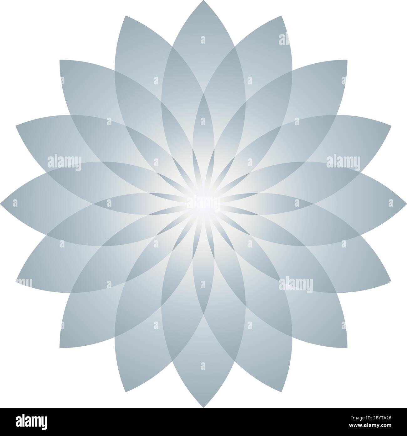 Blue lotus - symbol of yoga, wellness, beauty and spa. Vector ...