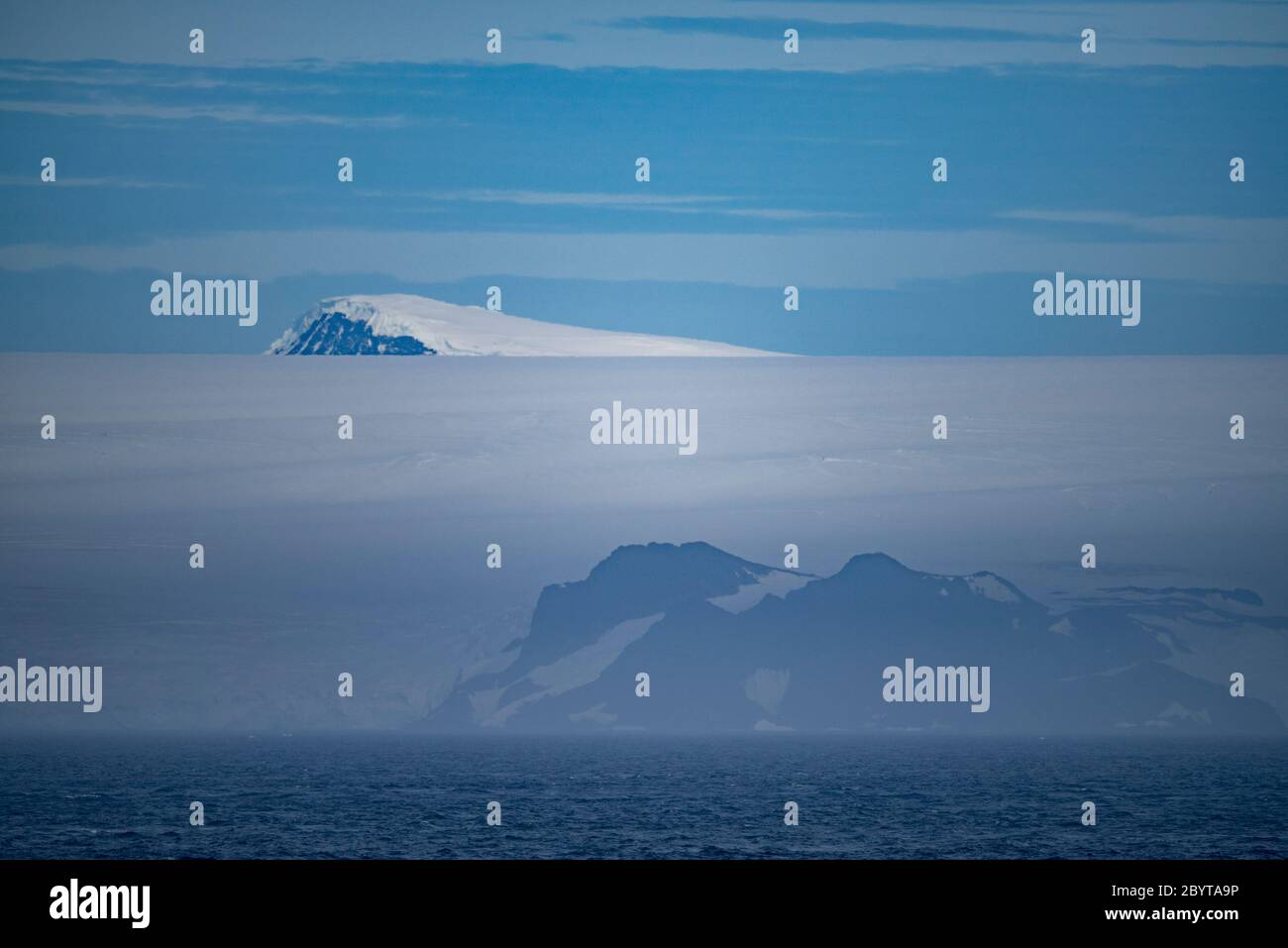 View of the Antarctic Peninsula from the Bransfield Strait through a ...