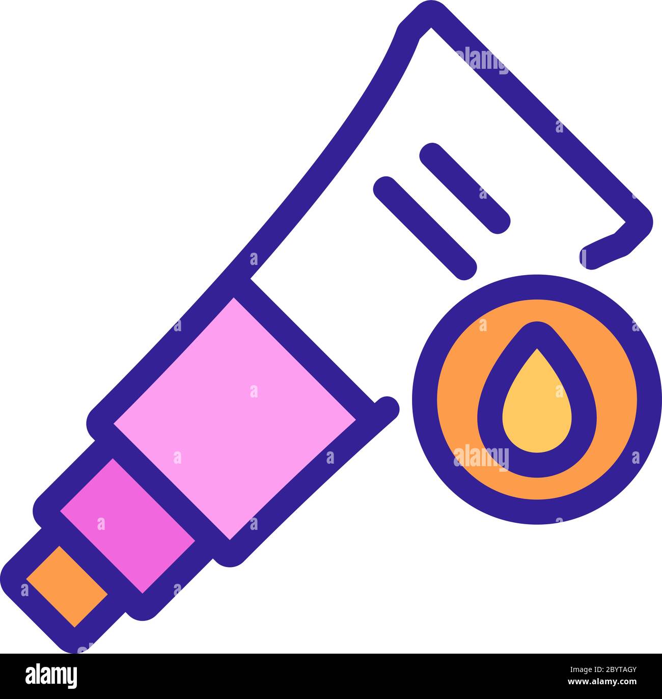 oil cosmetic cream tube icon vector outline illustration Stock Vector ...