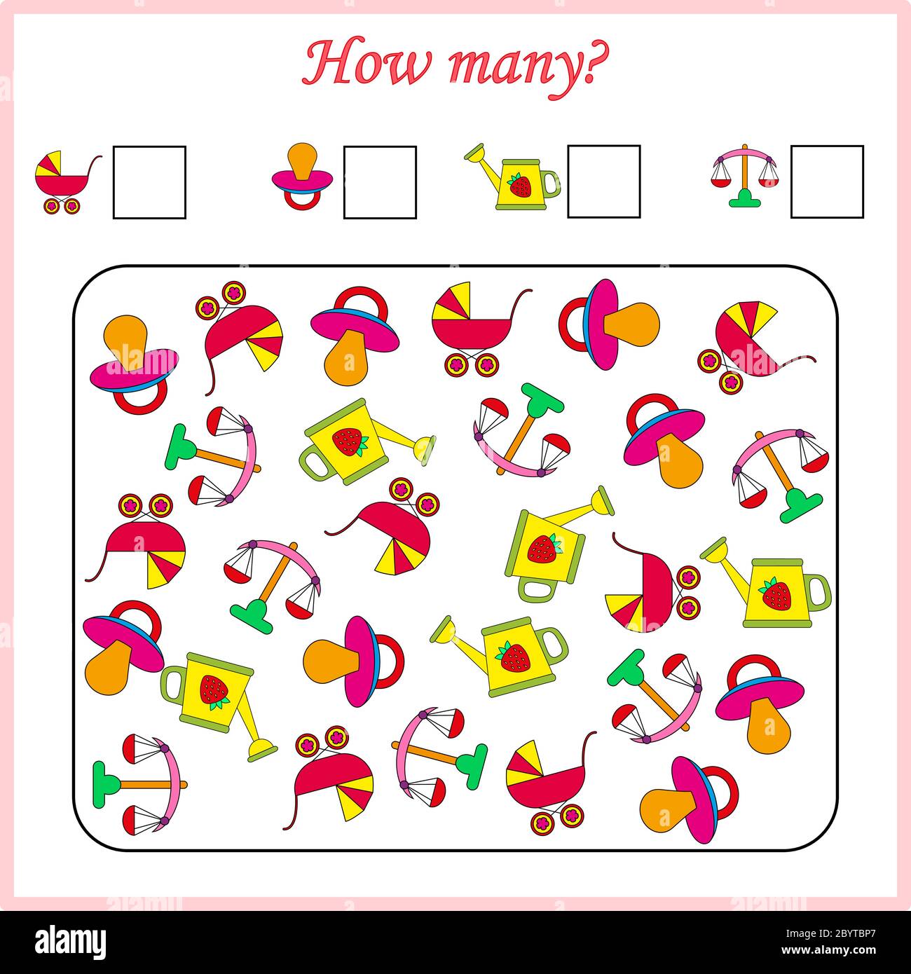 worksheet for kids. education puzzle game. children activity Stock ...