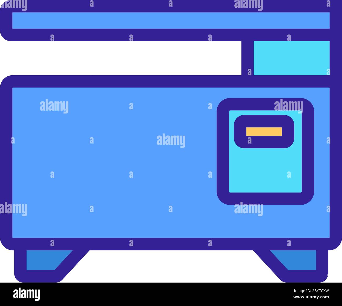 printer machine icon vector outline illustration Stock Vector Image ...