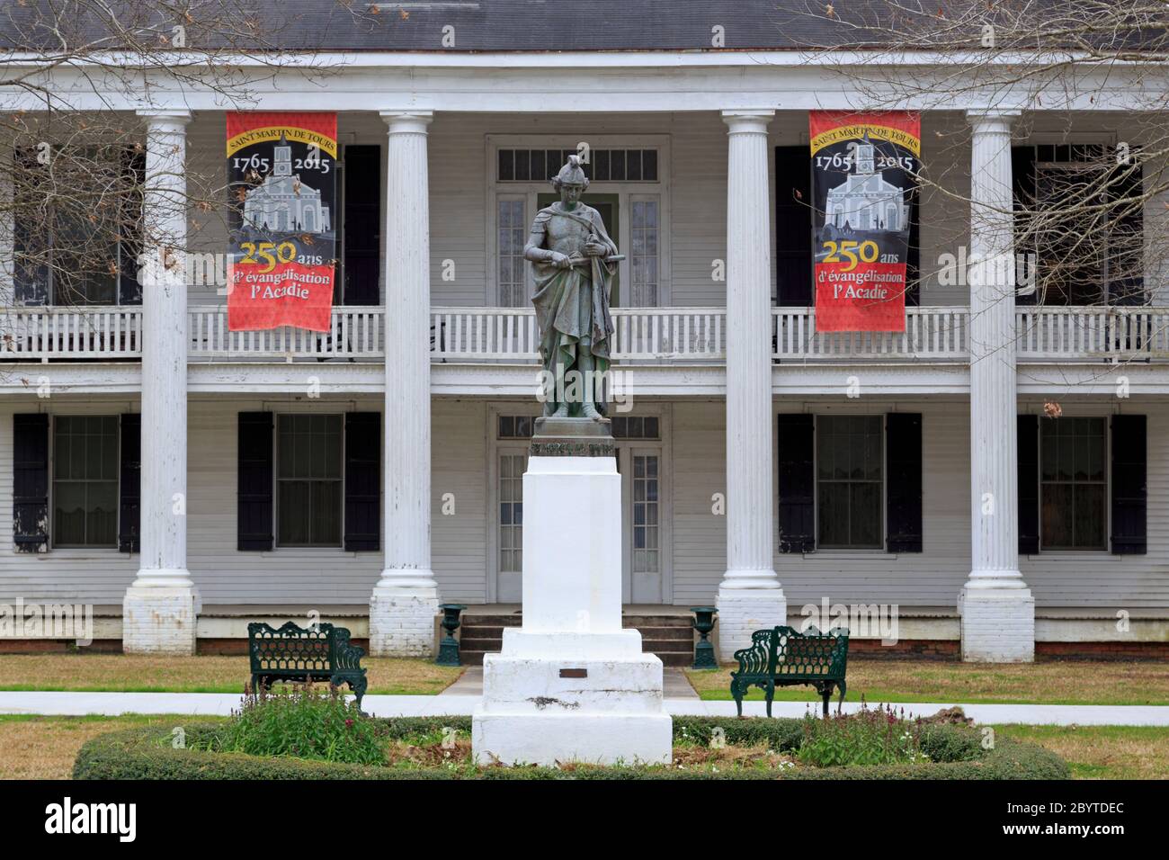 St. Martin De Tours Statue, Church Square, Martinville, Louisiana, USA ...