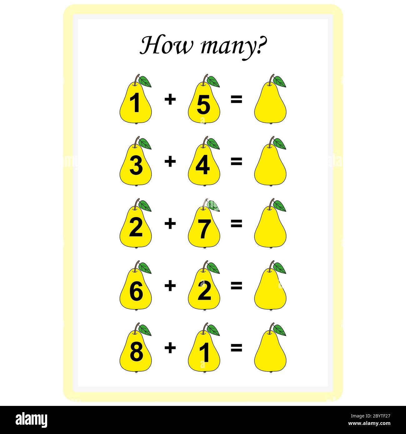 Math educational task children Cut Out Stock Images & Pictures - Alamy