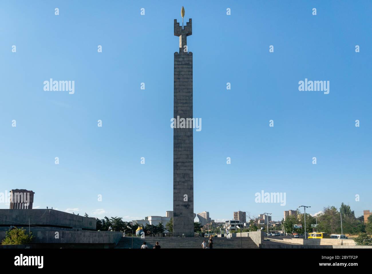 Yerevan, Armenia - July 2019: Yerevan Cascade monument on the giant ...