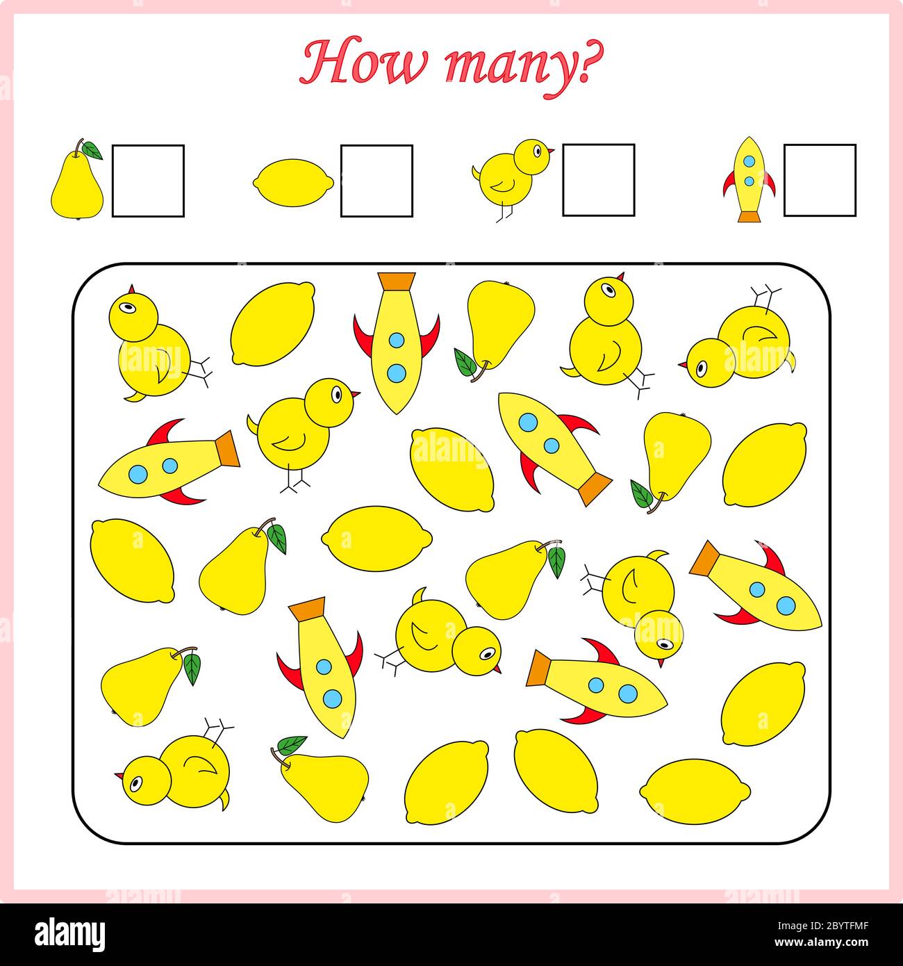 worksheet for kids. education puzzle game. children activity Stock ...