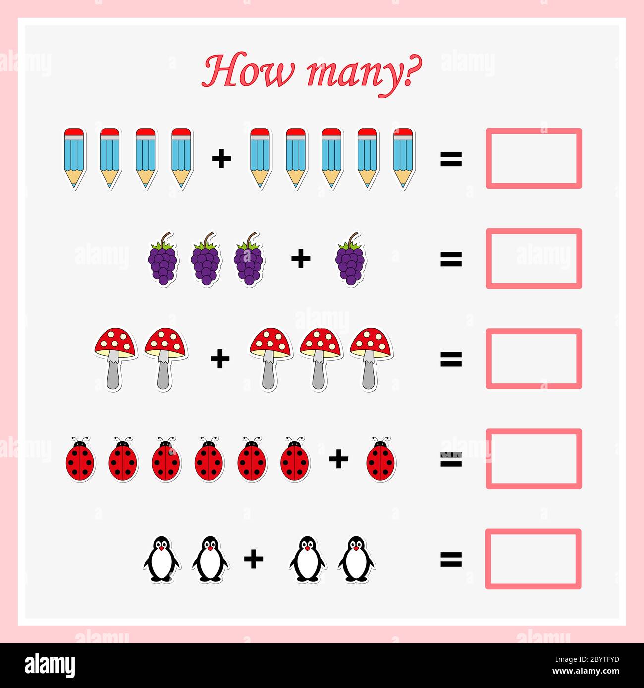 worksheet for kids. education puzzle game. children activity Stock ...