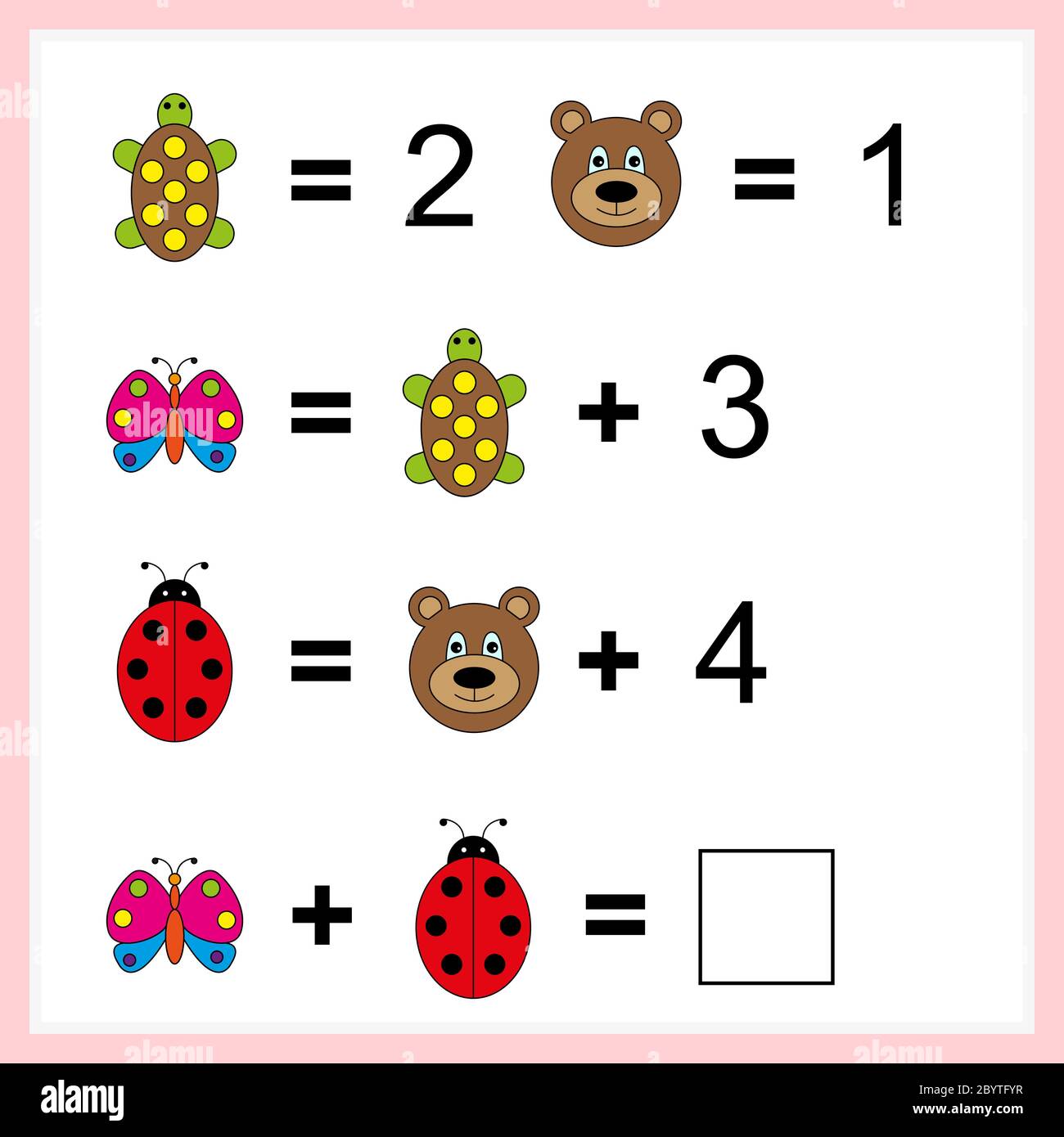 worksheet for kids. education puzzle game. children activity Stock ...