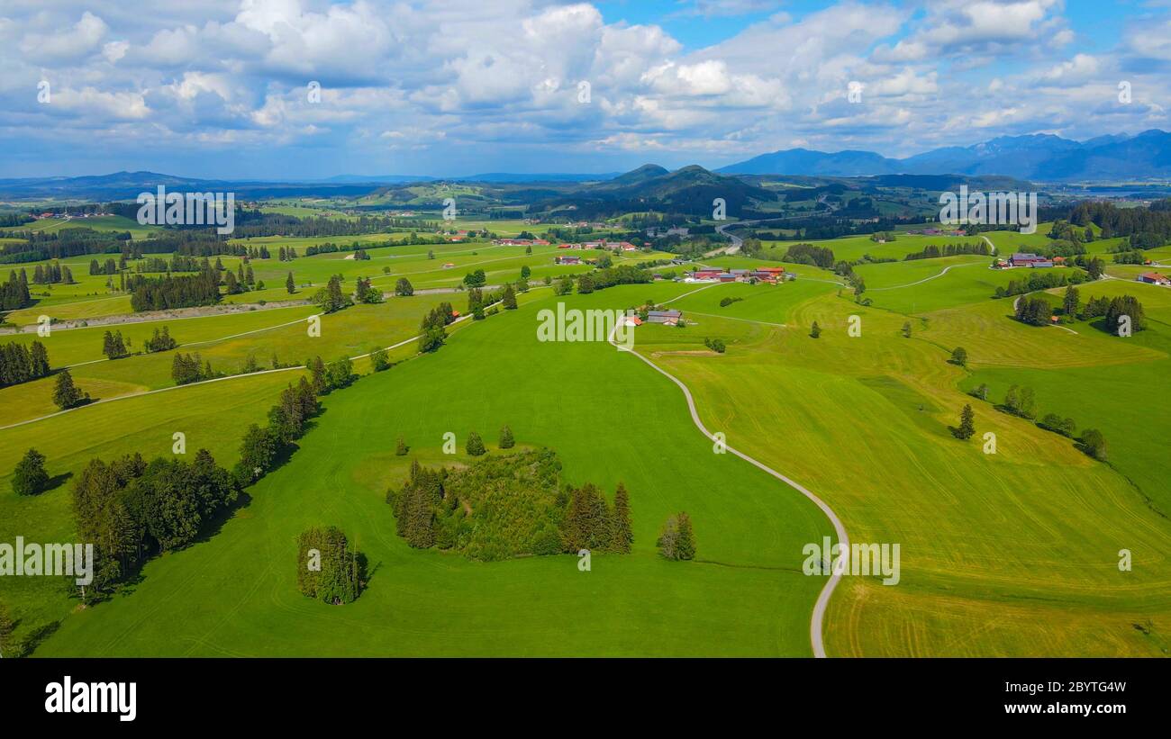 Wonderful Bavarian landscape in the German Alps - Allgau district Stock ...