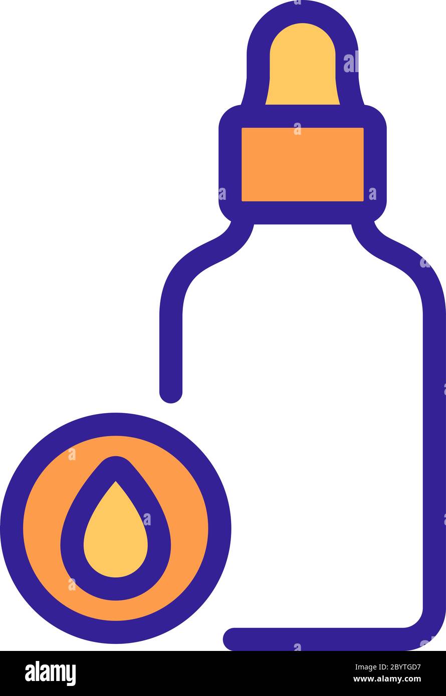 oil cosmetic emulsion bottle icon vector outline illustration Stock ...