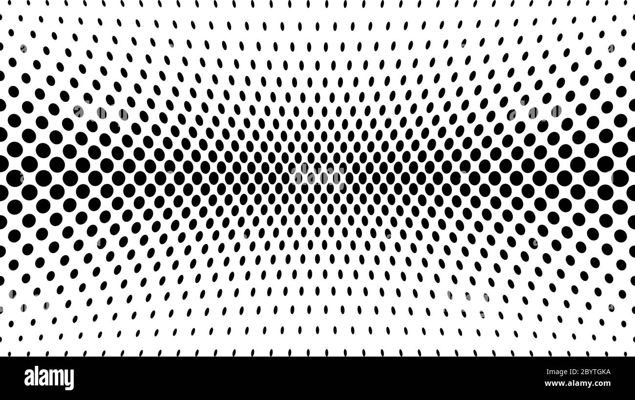 Black halftone bilinear horizontal gradient line of dots in diagonal ...