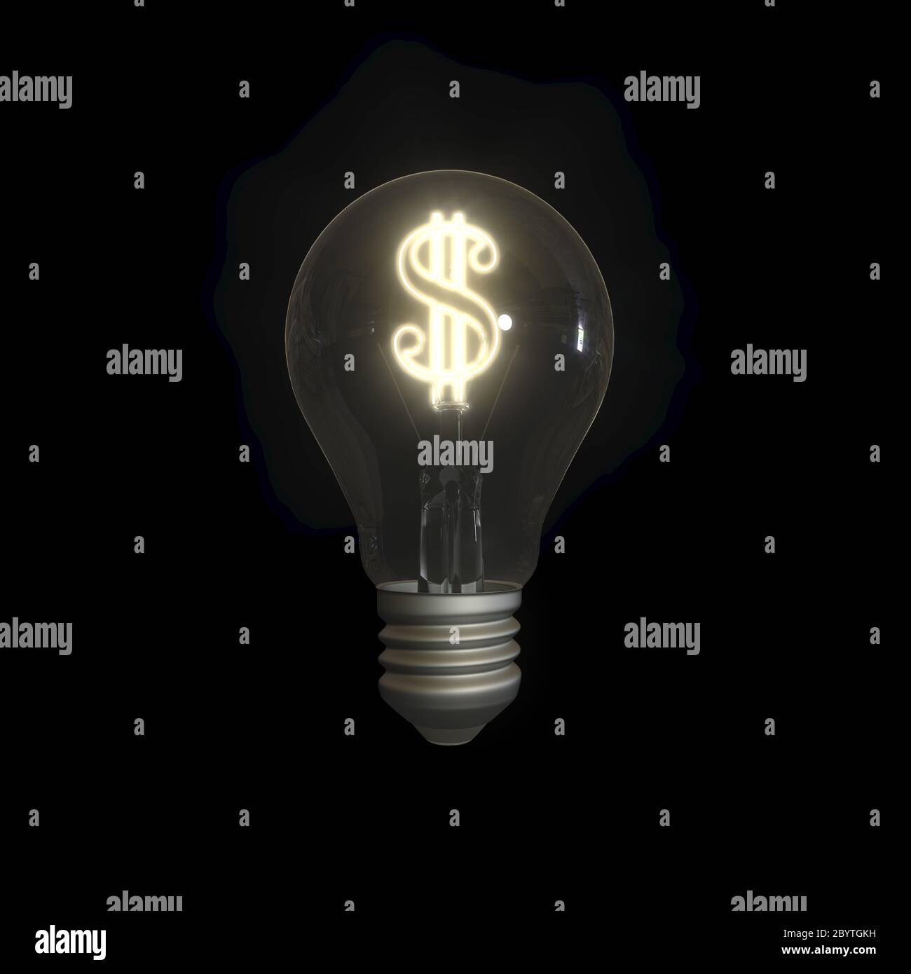 Bulb Dollar sign. 3d render Stock Photo - Alamy