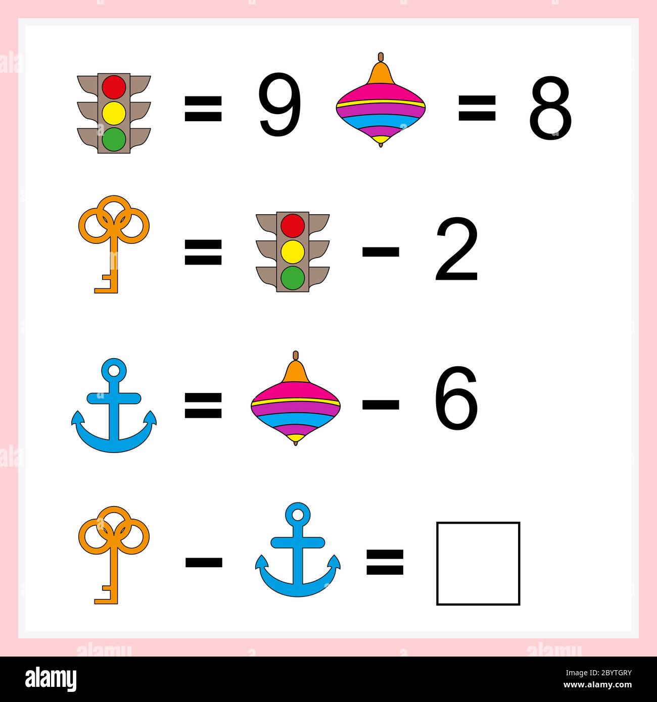 worksheet for kids. education puzzle game. children activity Stock ...