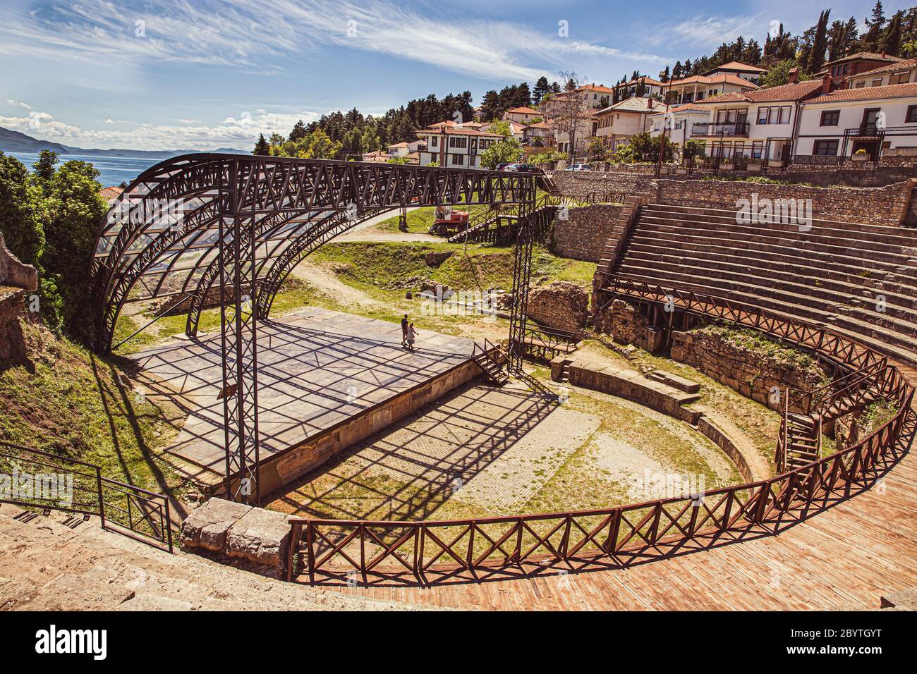 Ancient Greek amphitheatre, Hellenistic period, City of Ohrid, Republic ...