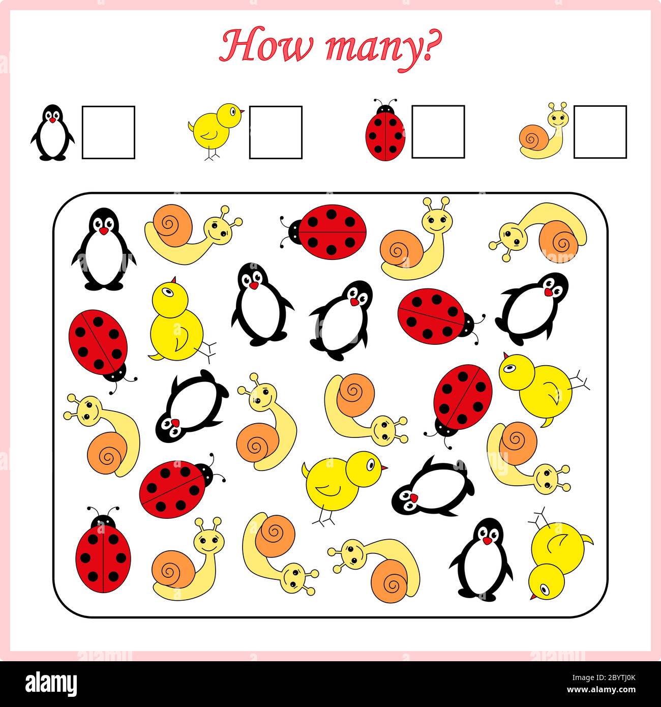 worksheet for kids. education puzzle game. children activity Stock ...