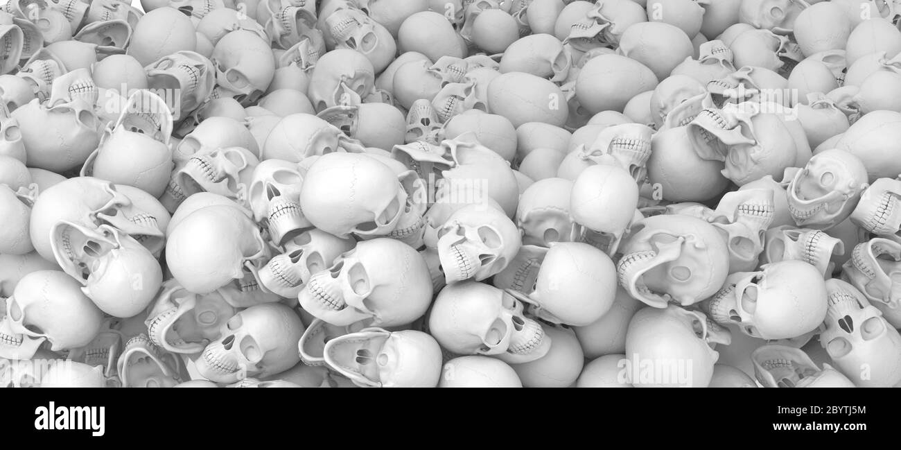White Skull. Background. 3d render Stock Photo - Alamy