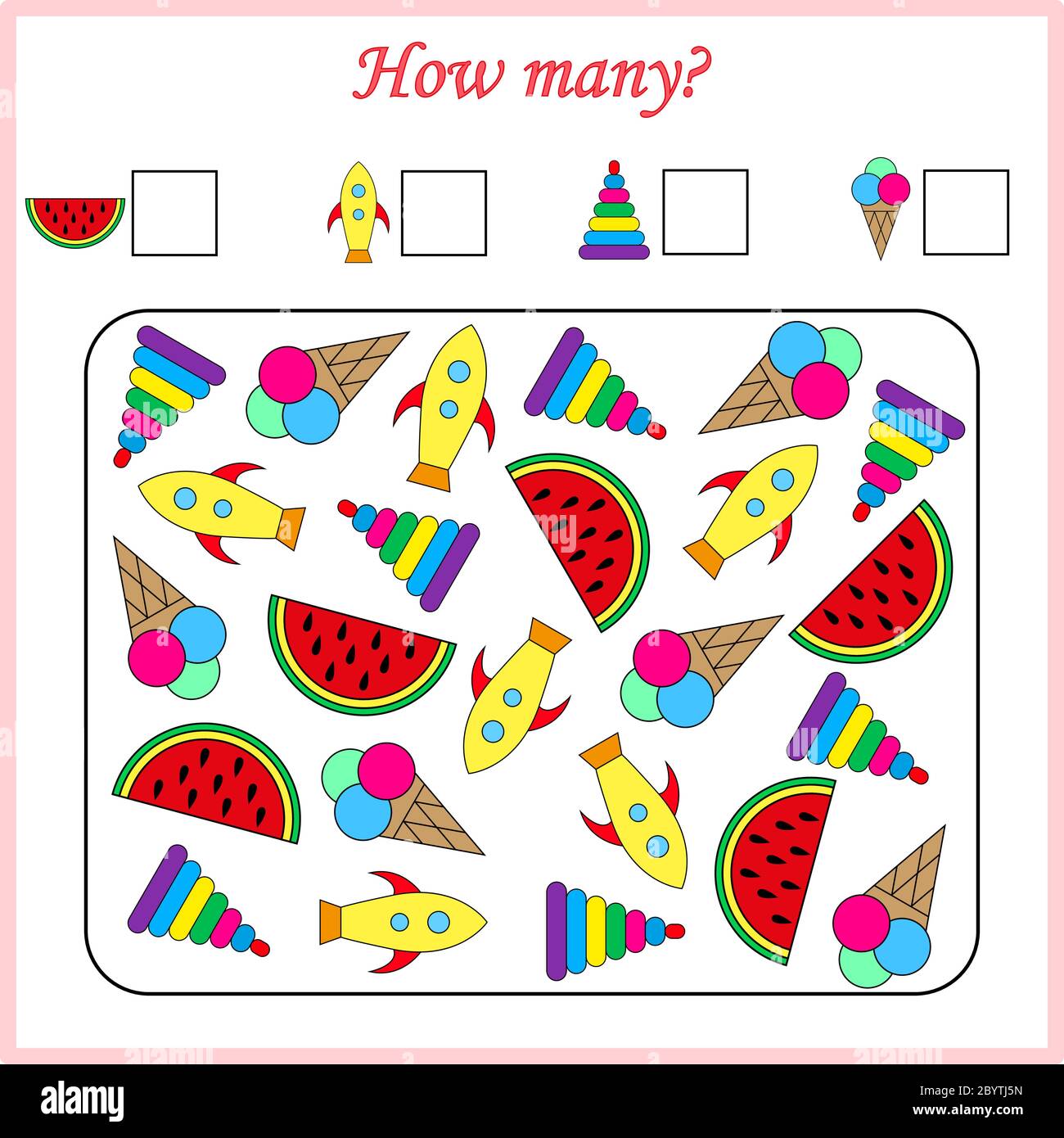 worksheet for kids. education puzzle game. children activity Stock ...