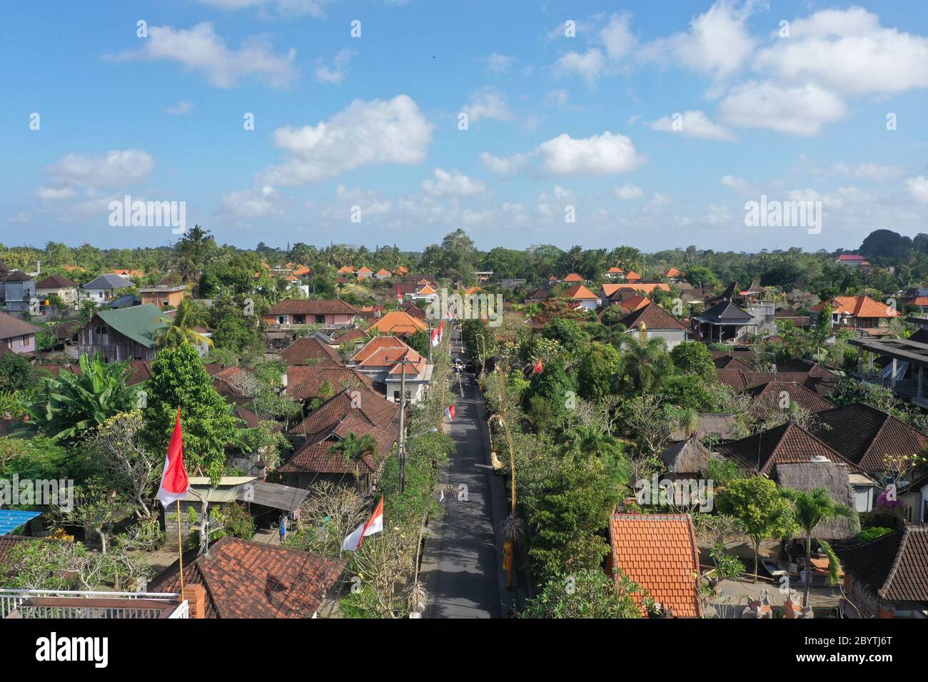 Aerial city view of Ubud Indonesia Stock Photo - Alamy