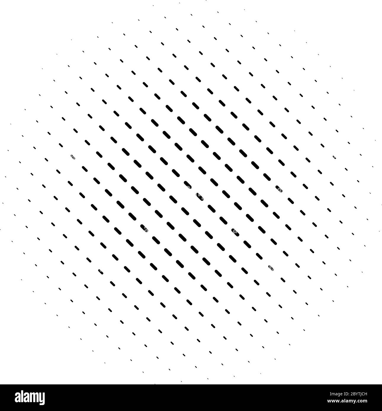 Abstract halftone gradient background circle of dashes in diagonal ...