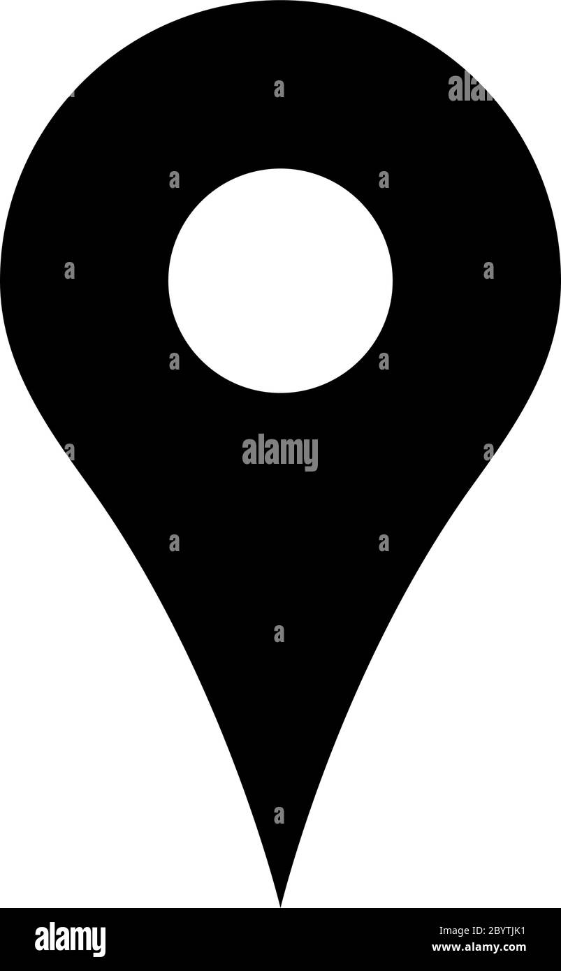 Black map pointer. Simple flat vector icon Stock Vector Image & Art - Alamy