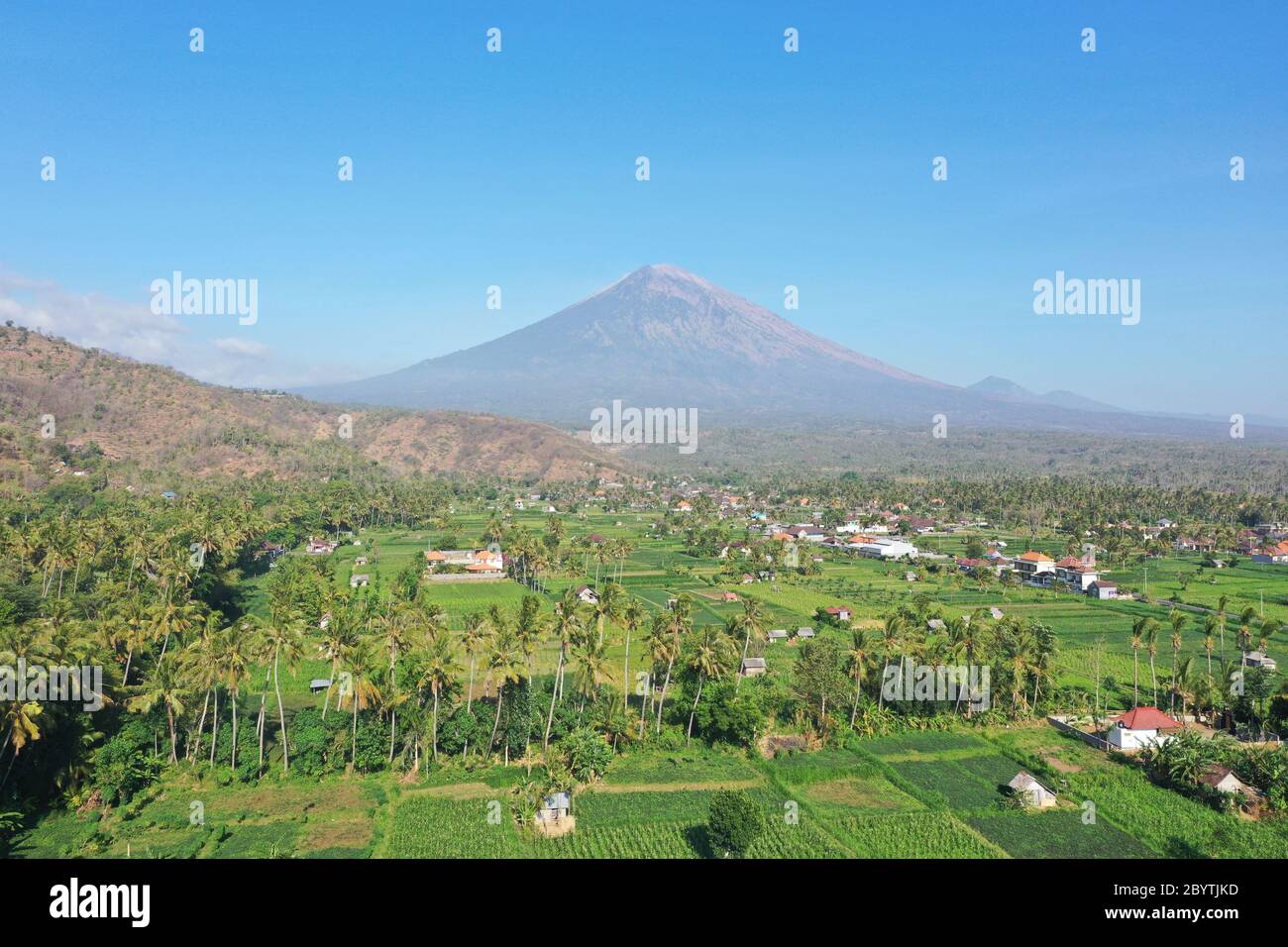 View point of mountain and landscape in Amed Bali Indonesia Stock Photo ...