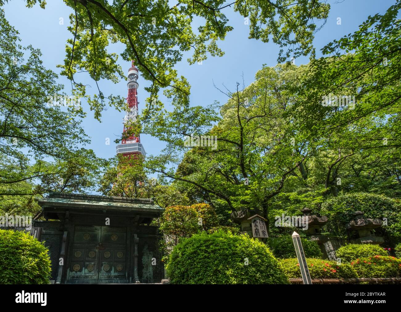 View of the iconic Tokyo Tower, Japan Stock Photo - Alamy